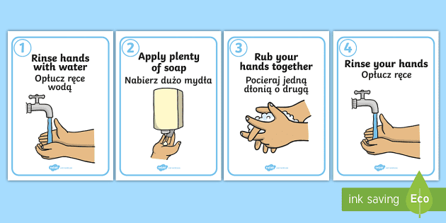 Wash Hands Sign In Spanish