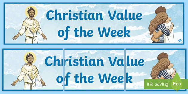 Christian Value of the Week Display Banner - Twinkl