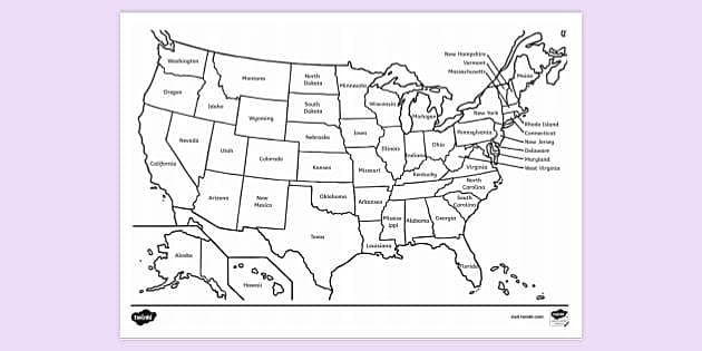 FREE! - States Colouring Page | Colouring Sheets