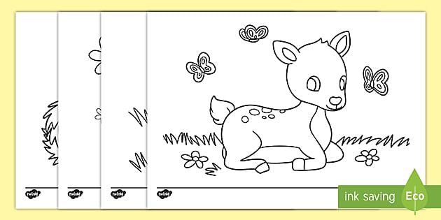 Baby Animals Born in Spring Colouring Pack