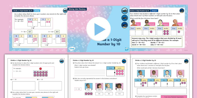👉 Y4 DiM: Step 5 Divide a 1-Digit Number by 10 Teaching Pack