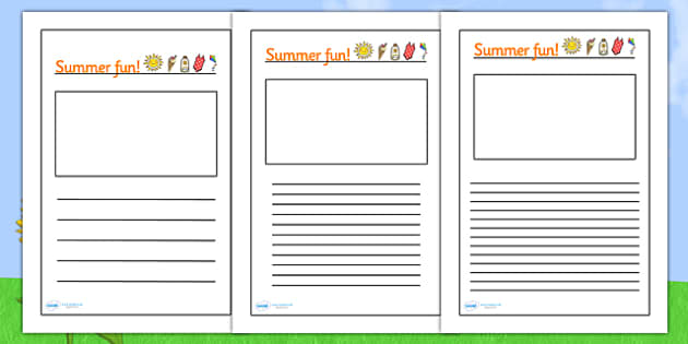 FREE! - Summer Fun Writing Frames (teacher made)