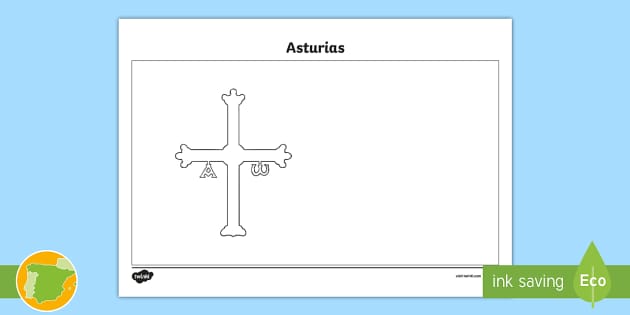 La bandera de Asturias - Twinkl - España - Twinkl