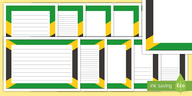 FREE! - Jamaican Flag Page Borders (teacher made) - Twinkl