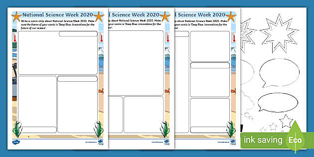Science Week 2020 Comic Strip Template F-2 (teacher made)