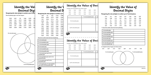 KS2 Decimal Place Value Worksheets (teacher made)