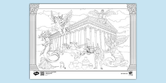 ancient greece map coloring page
