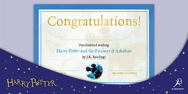 FREE! - Harry Potter and the Prisoner of Azkaban: Certificate