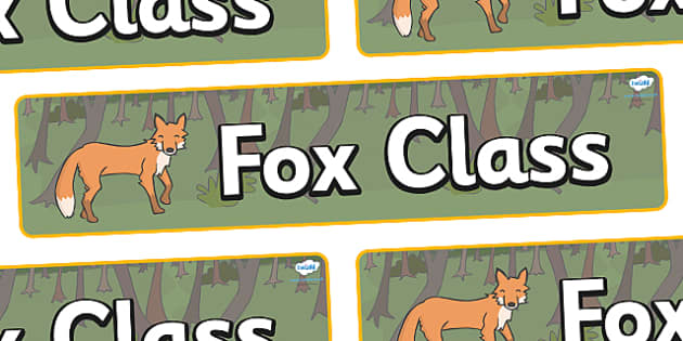 Fox Themed Classroom Display Banner
