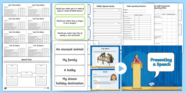 Public Speaking Lesson Plans Builder - Bumper Resource Pack