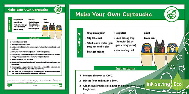 Ancient Egypt: Make Your Own Cartouche Craft Instructions