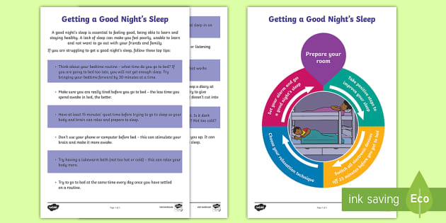 Getting a Good Night's Sleep Guide (teacher made) - Twinkl