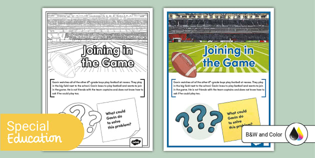 Football Game Social Story Poster for Middle School - Twinkl