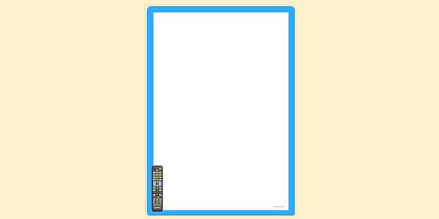 FREE! - Simple Blank Remote Control Page Border | Twinkl
