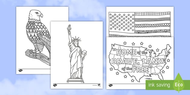 United States Mindfulness Coloring Sheets (teacher made)