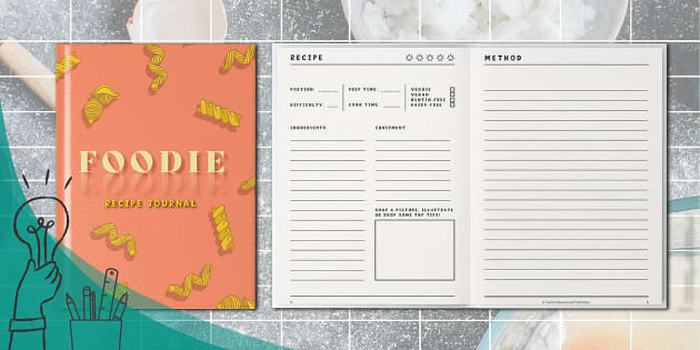 Pasta Foodie Orange | Recipe Journals | Twinkl Busy Bees