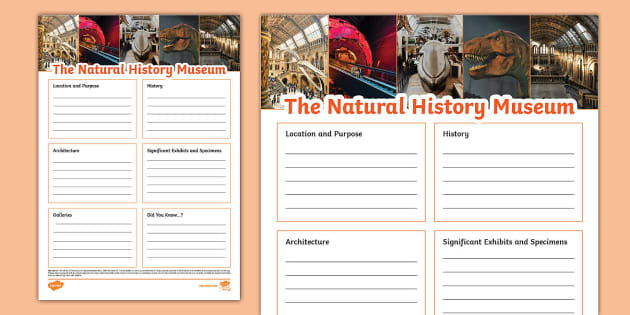 The Natural History Museum Fact File Template - Twinkl