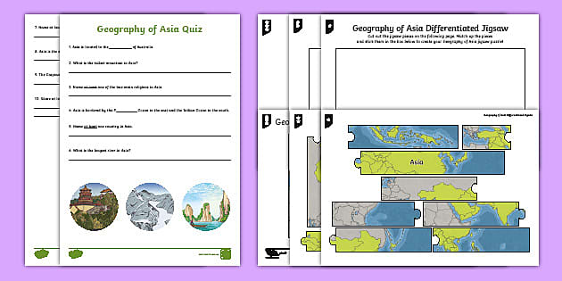 Geography of Asia Resource Pack | Kids Learning Podcast