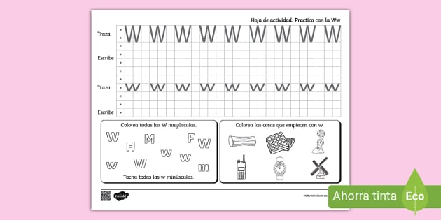 Hoja de actividad: Practico con la Ww (teacher made)