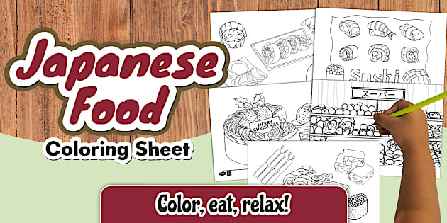 coloring pages japanese food