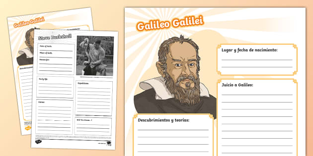 Ficha de investigación: Galileo Galilei plantilla - Twinkl