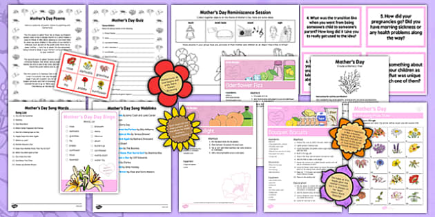 Elderly Care Mother's Day Resource Pack (teacher made)