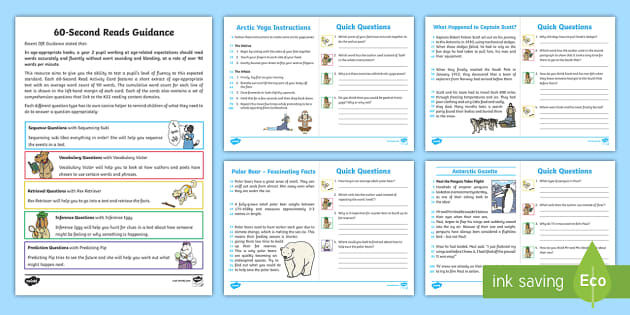 60-Second Reads: The Polar Regions Activity Cards - Twinkl