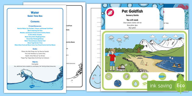 Water Quiet Time Box (teacher made) - Twinkl