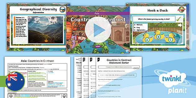 Year 6 HASS Geography Asia Lesson 8 Countries in Contrast
