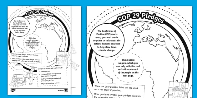COP29 Pledge Activity (teacher made) - Twinkl
