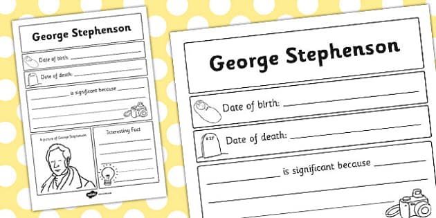 George Stephenson | Writing Frame | History | Parents