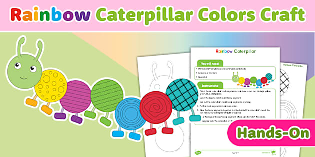 Rainbow Caterpillar Colors Craft