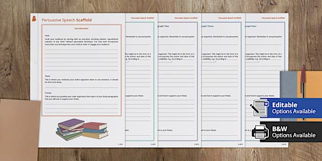 Persuasive Speech Scaffold for English Students - Twinkl Persuasive Speech Scaffold for English Students - Twinkl