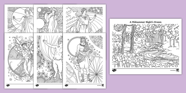 a midsummer nights dream free coloring pages