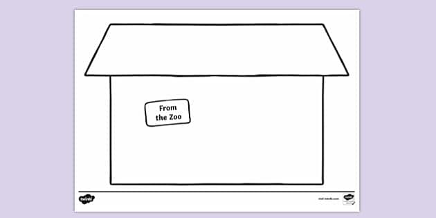 FREE! - Yellow Cardboard Box Colouring Sheet | Colouring Sheets