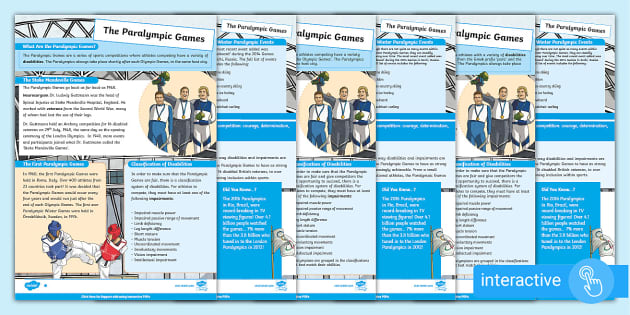 Information About the Paralympics - Reading Comprehension