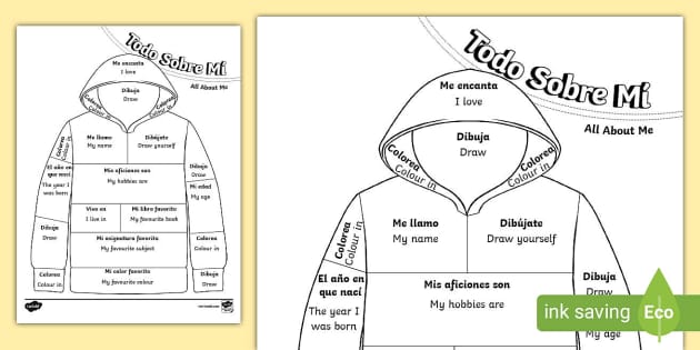 👉 French: All About Me Hoodie (Lehrer gemacht) - Twinkl