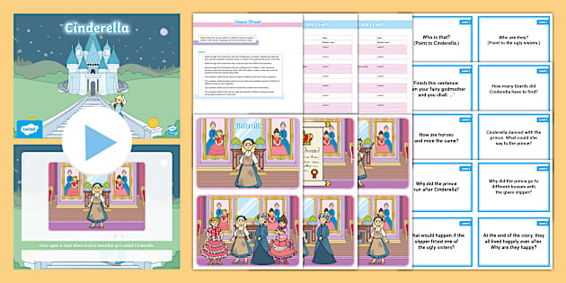 Cinderella with Blanks Levels Questions (teacher made)