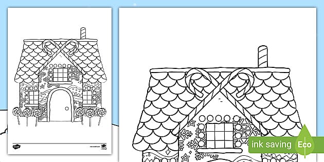 Gingerbread House Mindfulness Colouring Activity - Twinkl