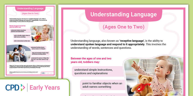 Understanding Language (Ages One to Two) (Poster) | CPD
