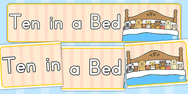 10 in a Bed Display Banner (teacher made) - Twinkl