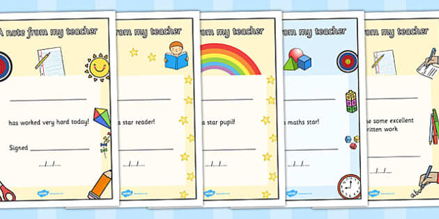 Editable Notes to Parents (teacher made) - Twinkl