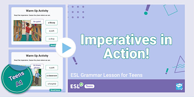 ESL Imperatives in Action! PPT Lesson for Teens - Twinkl