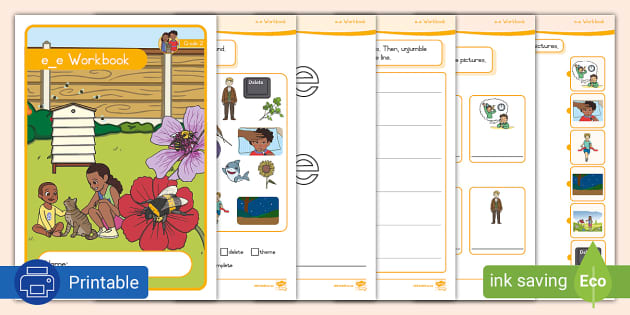 Grade 2 Phonics: e-e Workbook (teacher made) - Twinkl