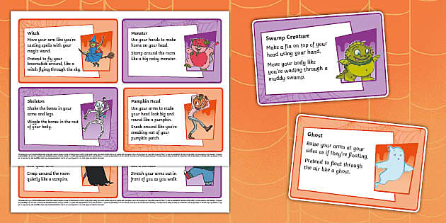 Move Like a Halloween Monster! Activity Cards - Twinkl