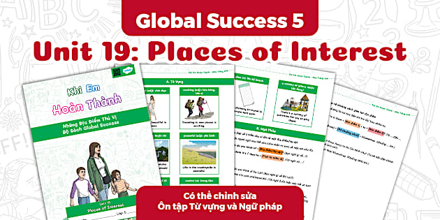 Tờ Tổng Hợp Từ Vựng và Ngữ Pháp Unit 19 Tiếng Anh Global Success 5