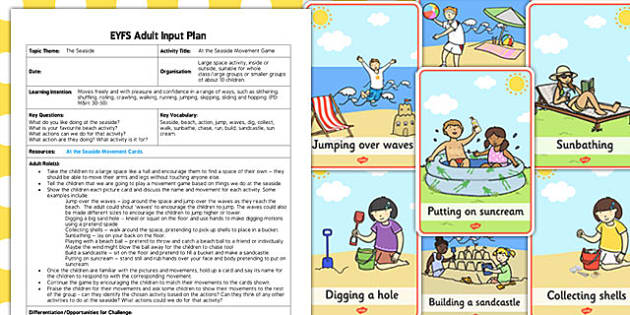 At the Seaside Movement Game EYFS Adult Input Plan Resource Pack