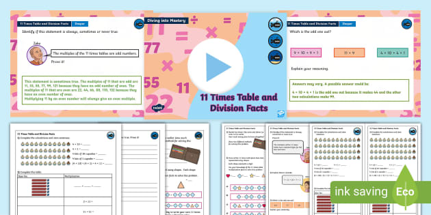 👉 Y4 Step 9: 11 Times-Table and Division Facts Teaching Pack