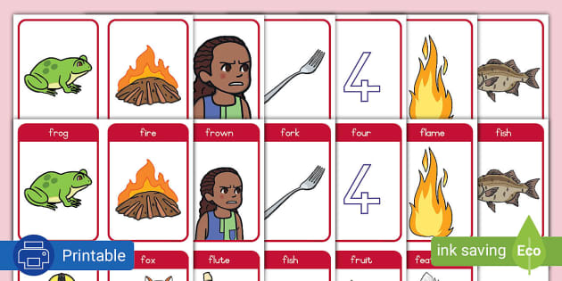 Gr. R Phonics: F Flashcards (teacher made) - Twinkl