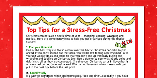 Top Tips for a Stress-Free Christmas